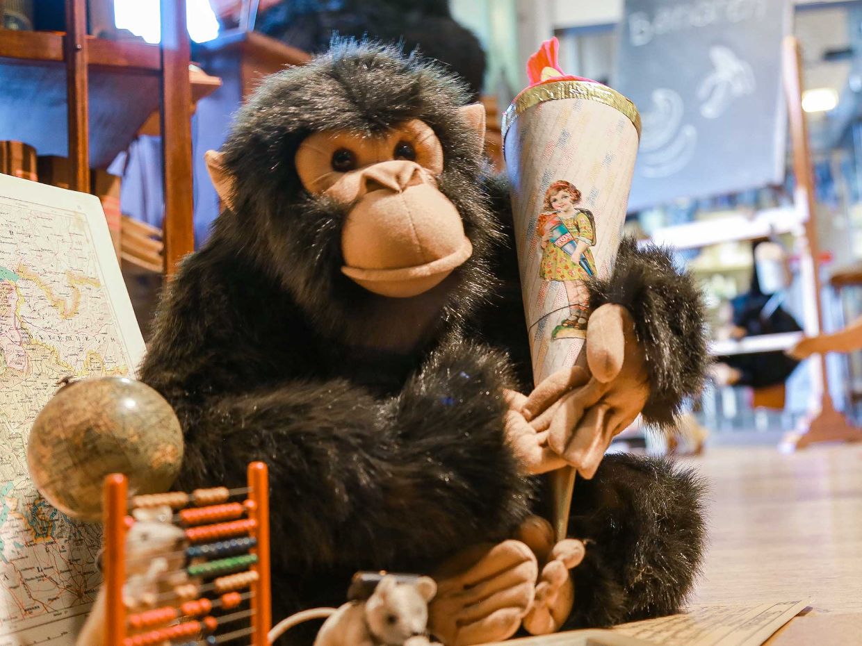 Display windows - Monkeys at school